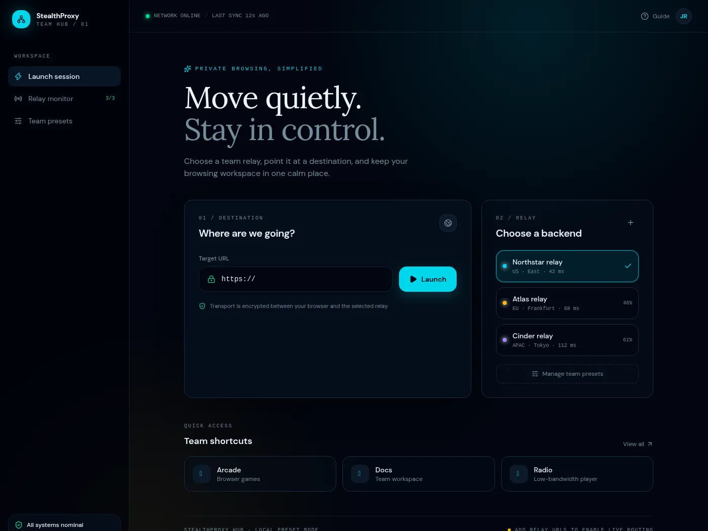 StealthProxy Hub