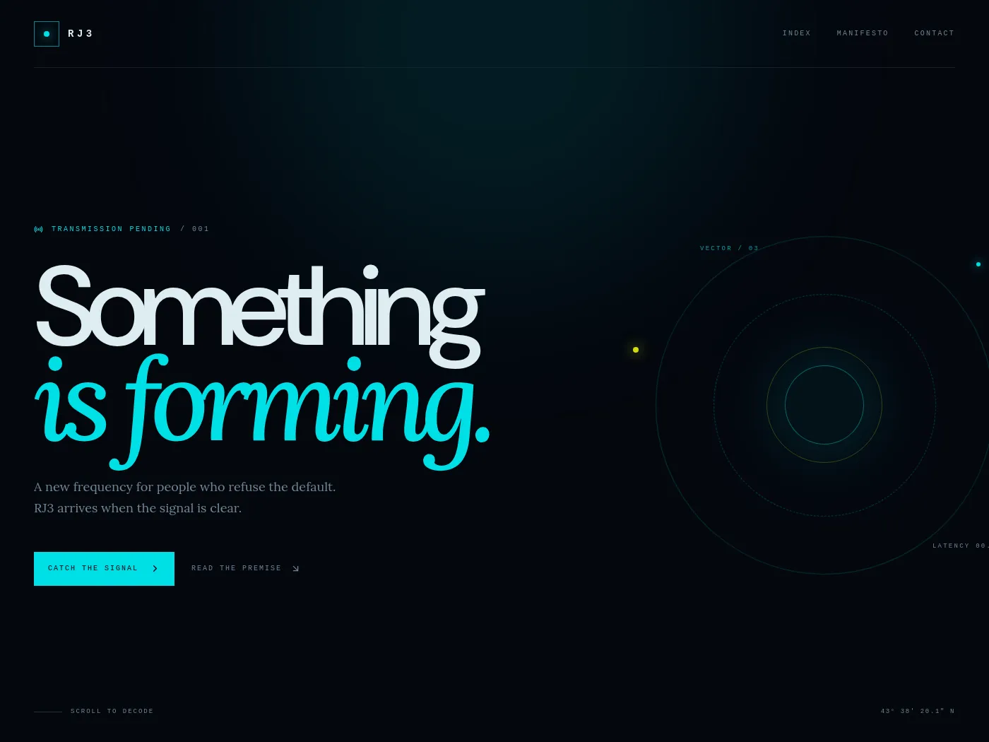RJ3 Futuristic Landing Page