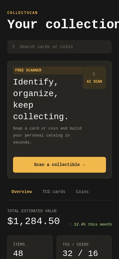 CollectScan Catalog App
