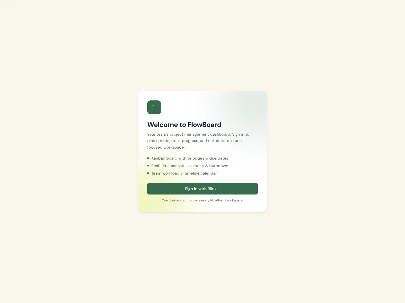 FlowBoard PM Dashboard