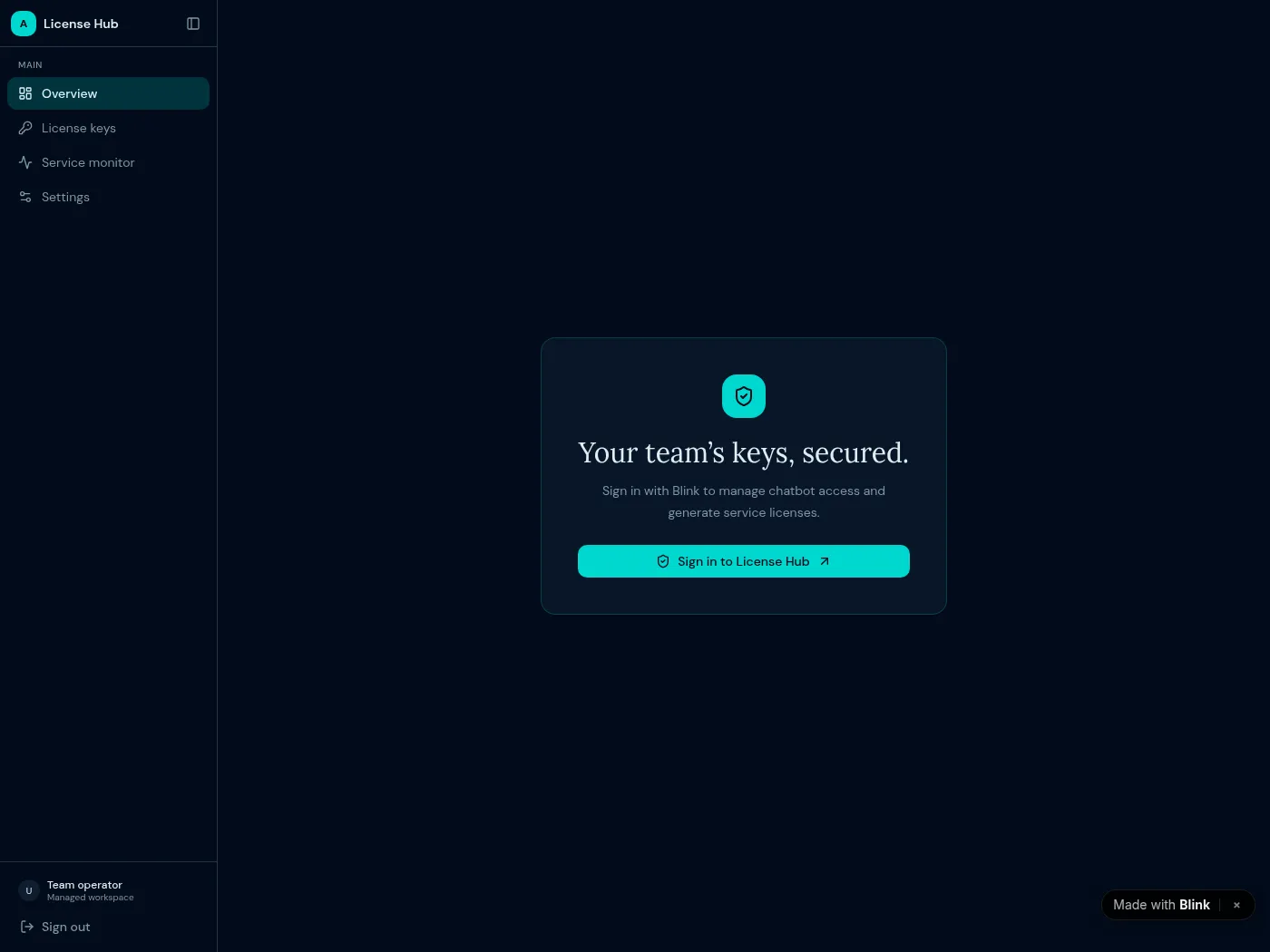 Chatbot License Key Hub