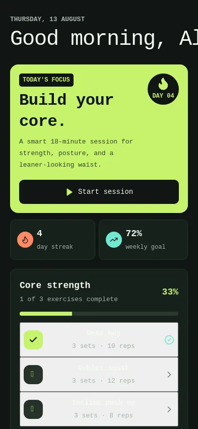BellyBurn Fitness App