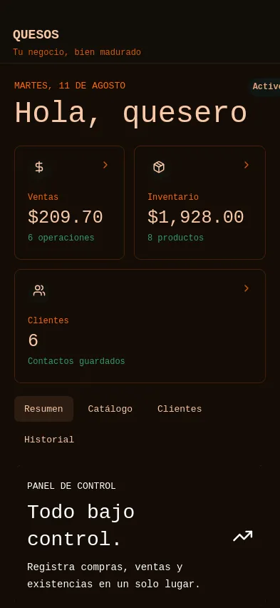Quesos Marketplace App