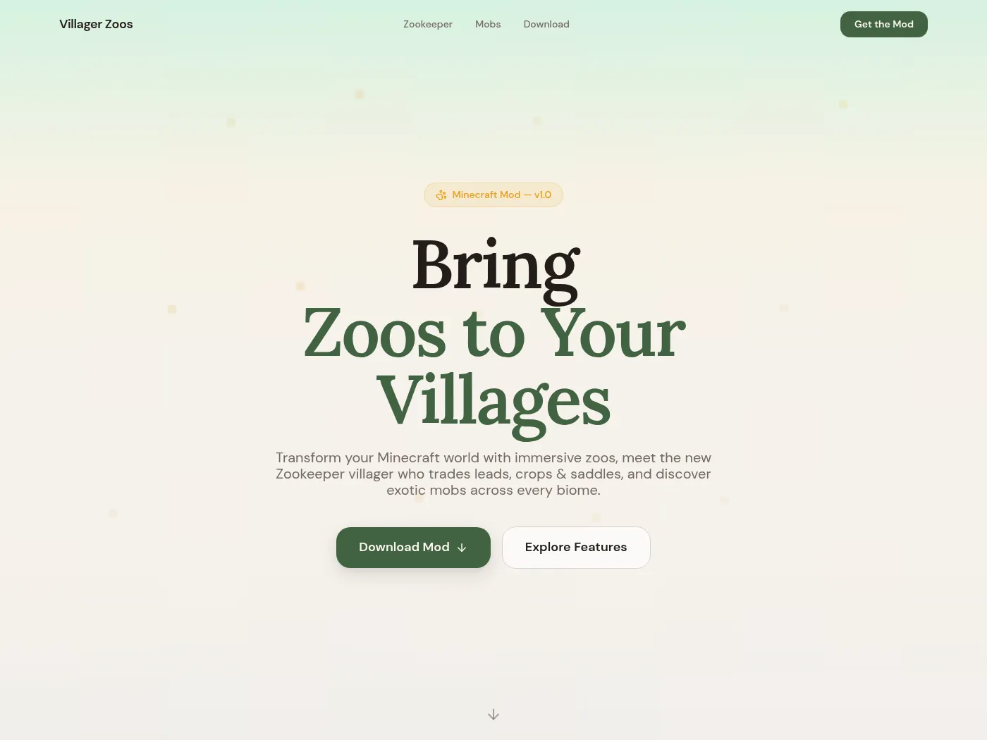 Minecraft Villager Zoos Mod