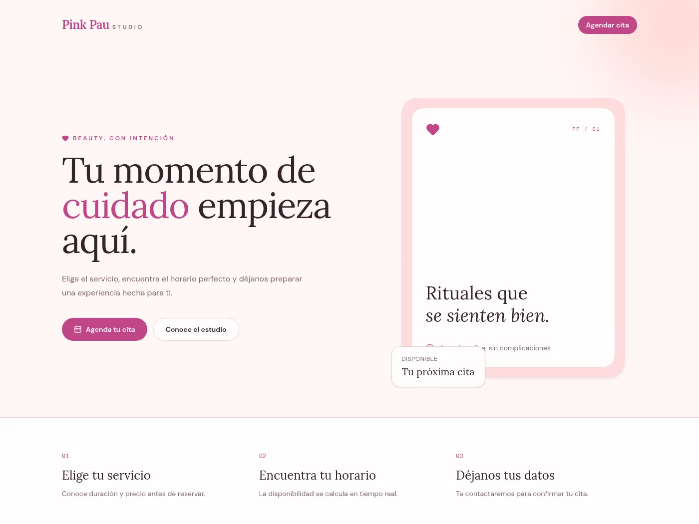 Pink Pau Booking Suite