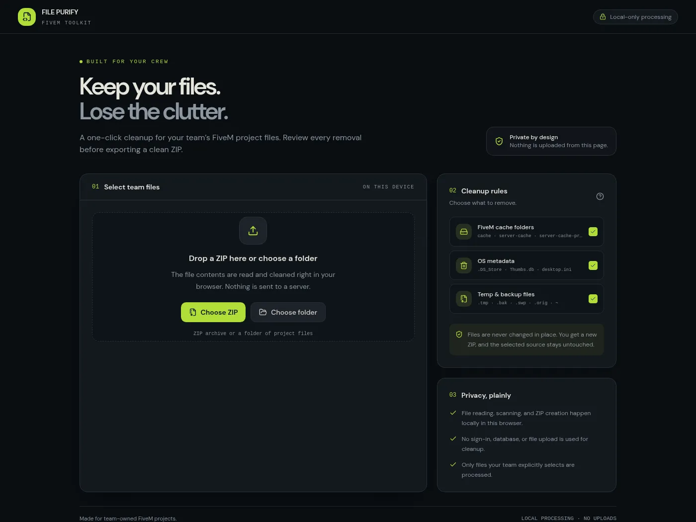 FiveM File Purify