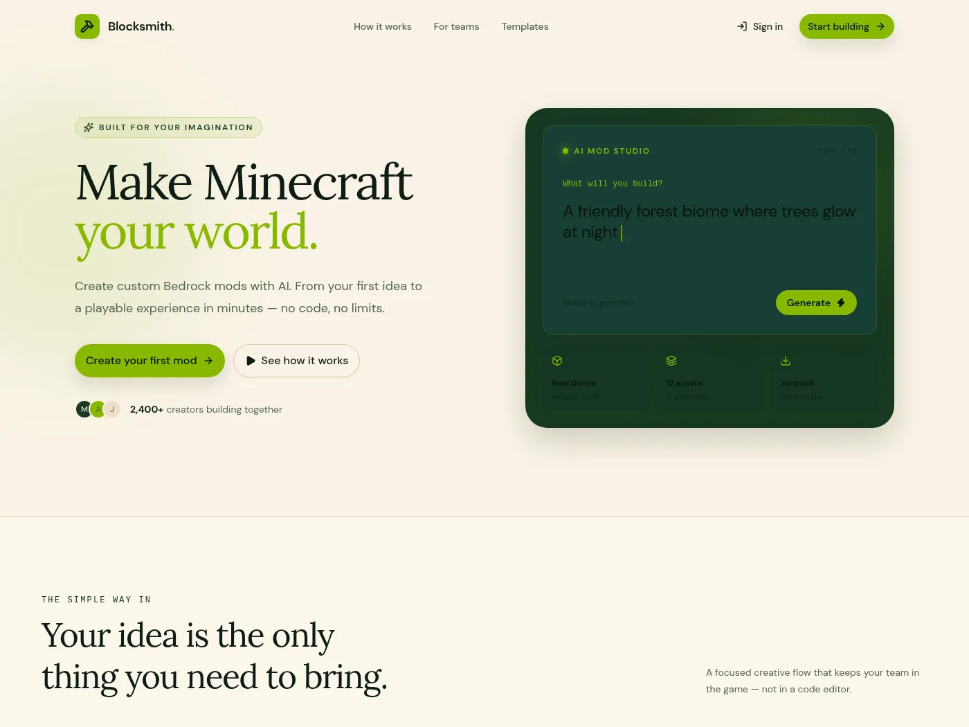 AI Minecraft Mod Maker