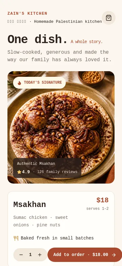 Zain's Kitchen Food App