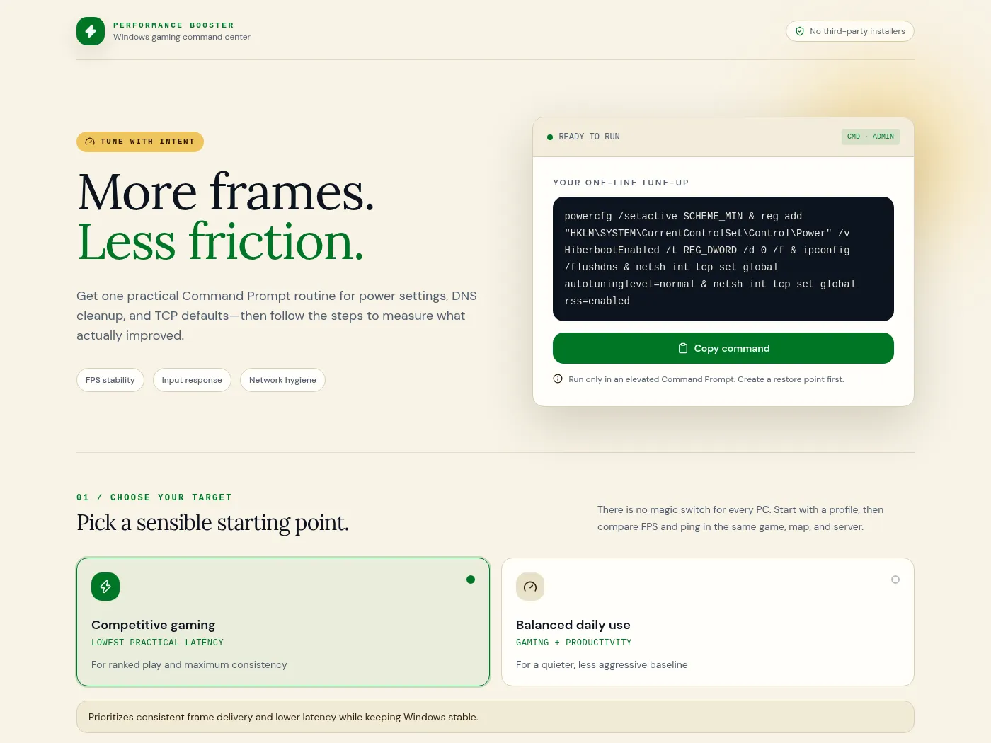 Performance Booster CLI