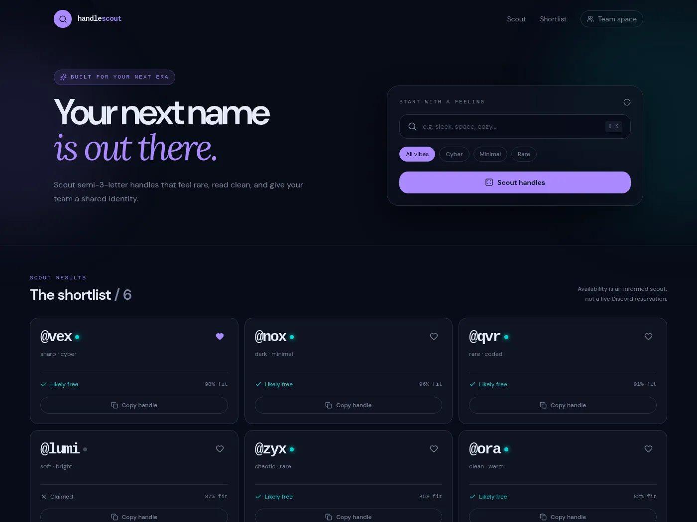 Discord Handle Scout