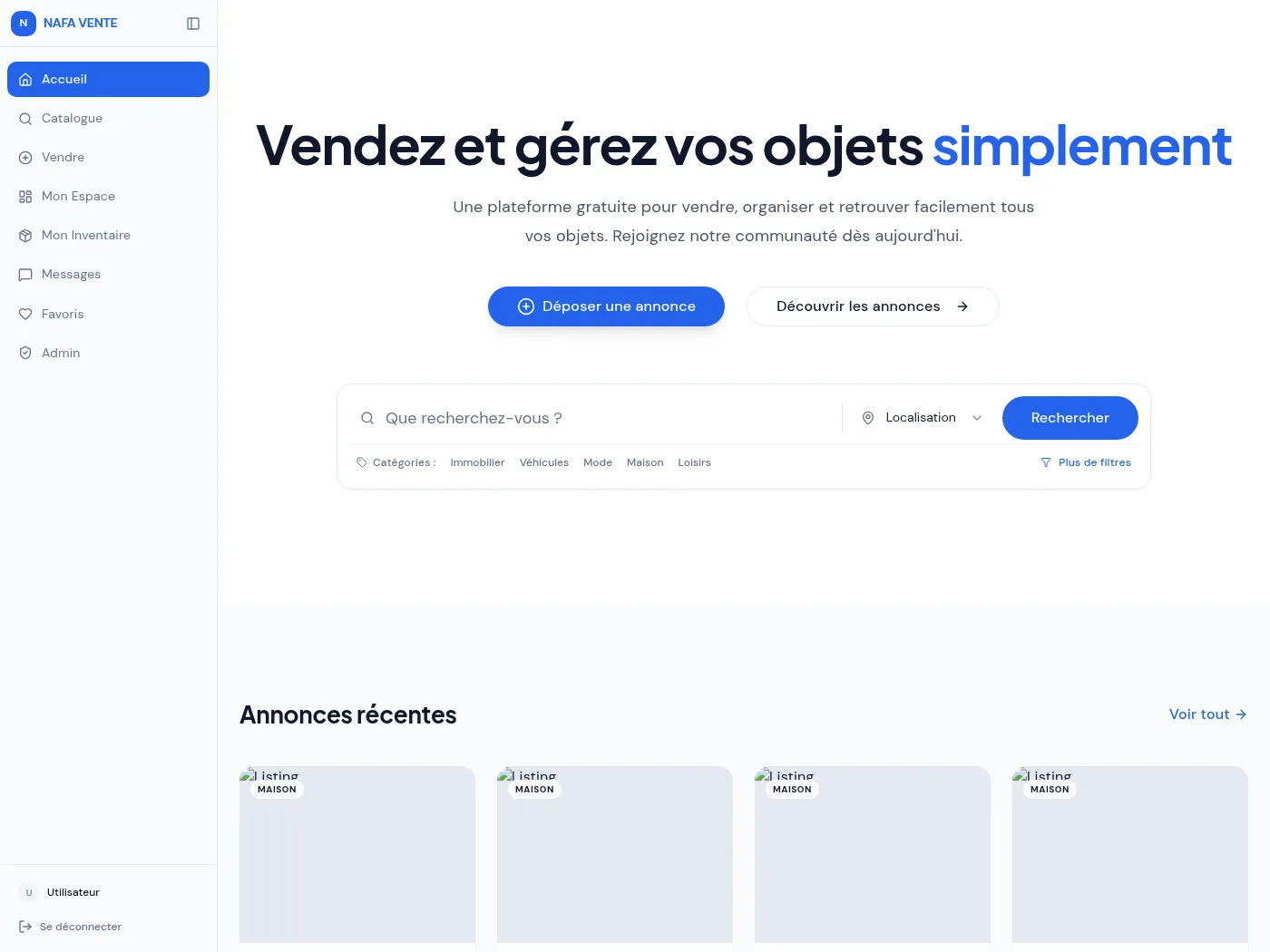 Nafa Vente Platform