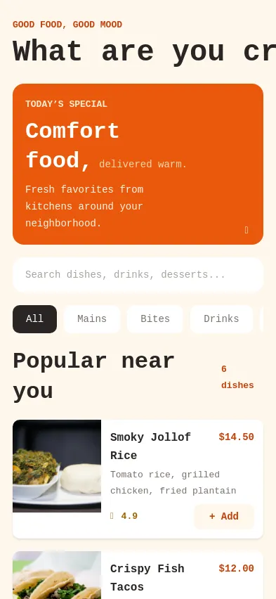 Foodie Order App