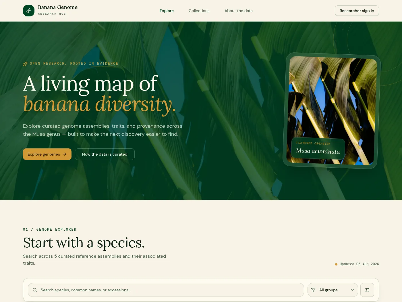 Banana Genome Hub