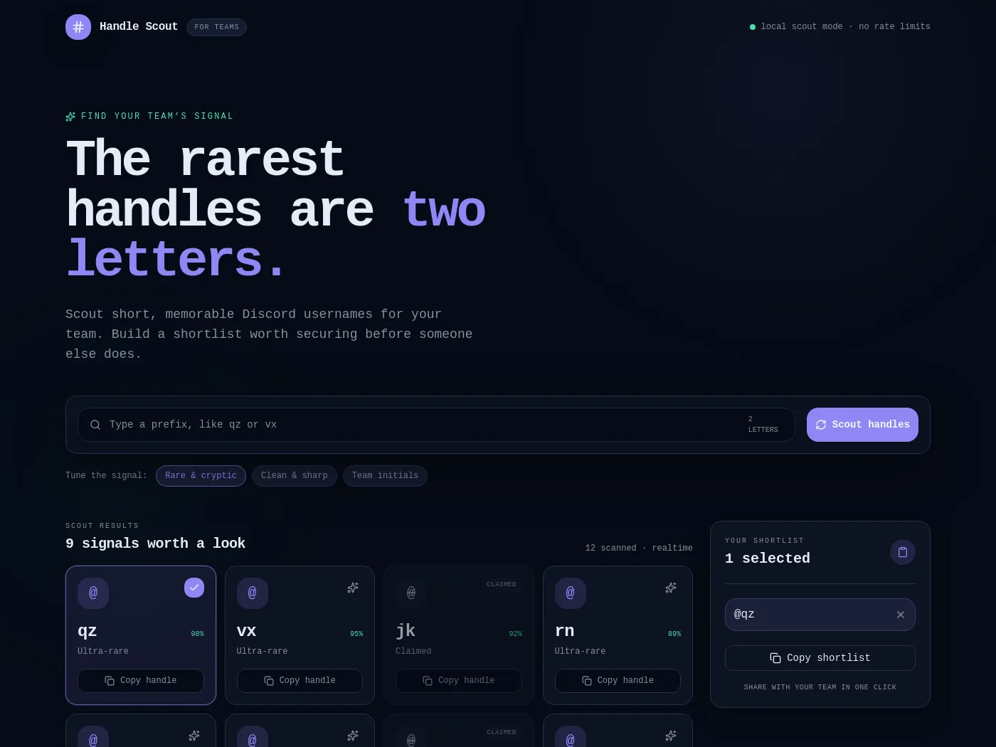 Discord Handle Checker