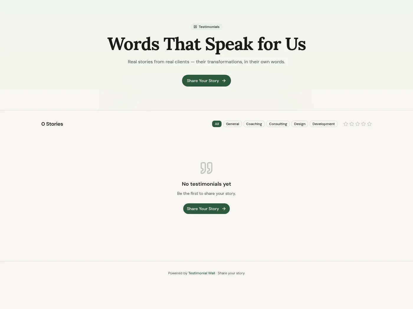 AI Testimonial Wall