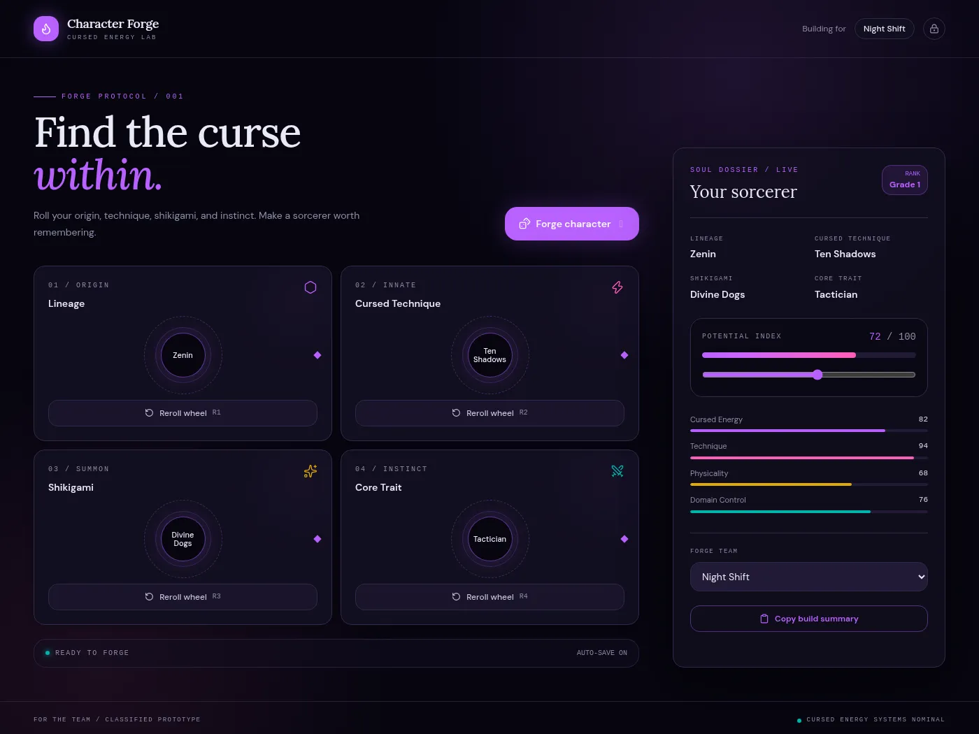 JJK Character Forge