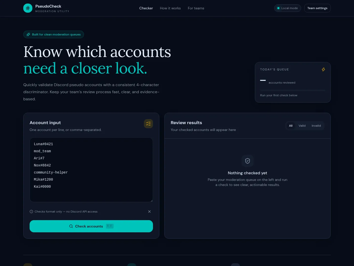 Discord Pseudo Account Checker