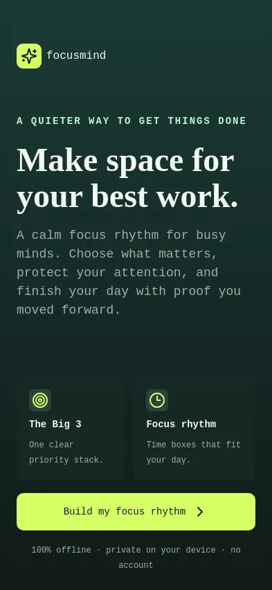 FocusMind iOS