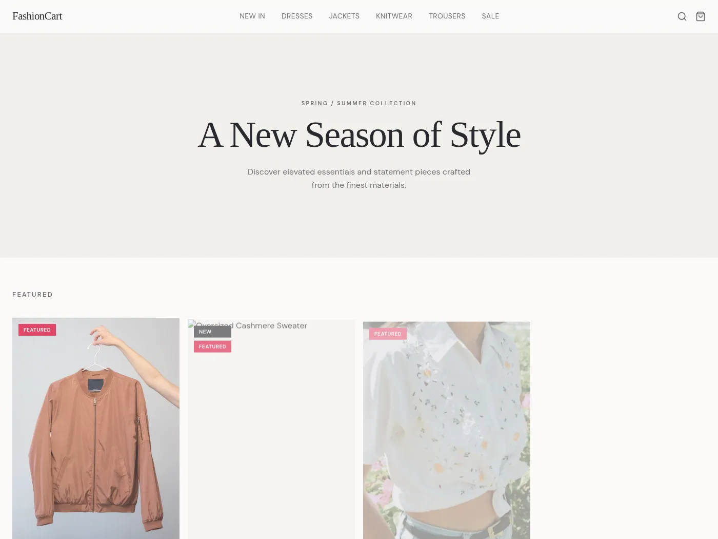 FashionCart Shop