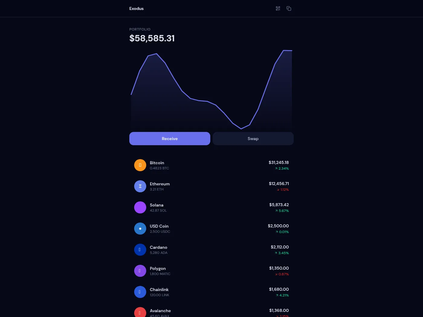 Exodus Wallet Simulator