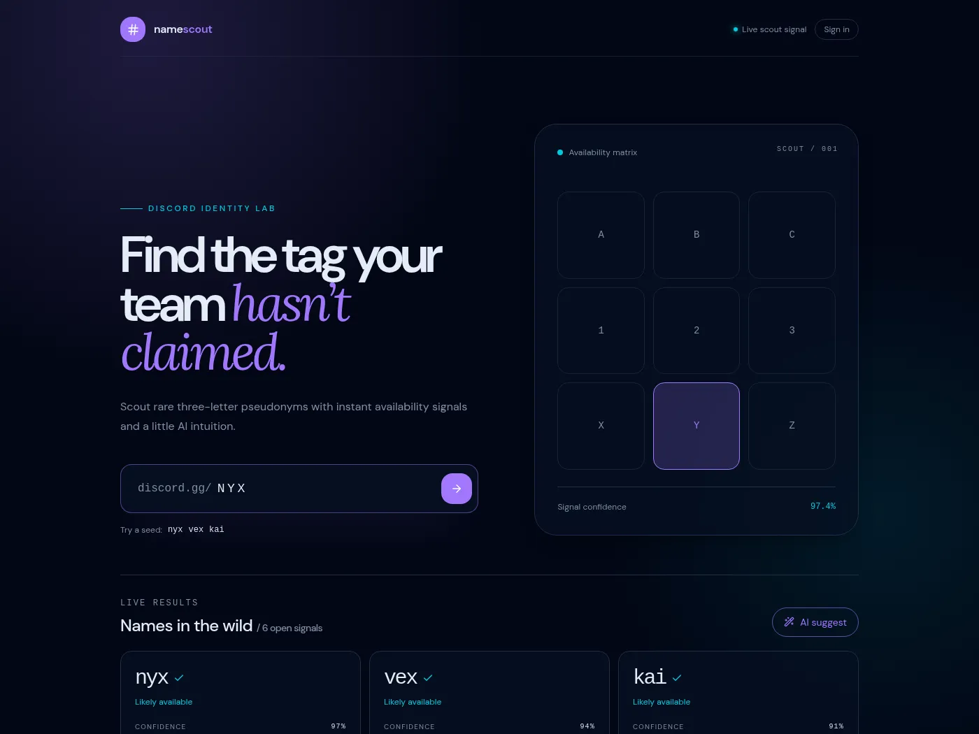 Discord Name Scout