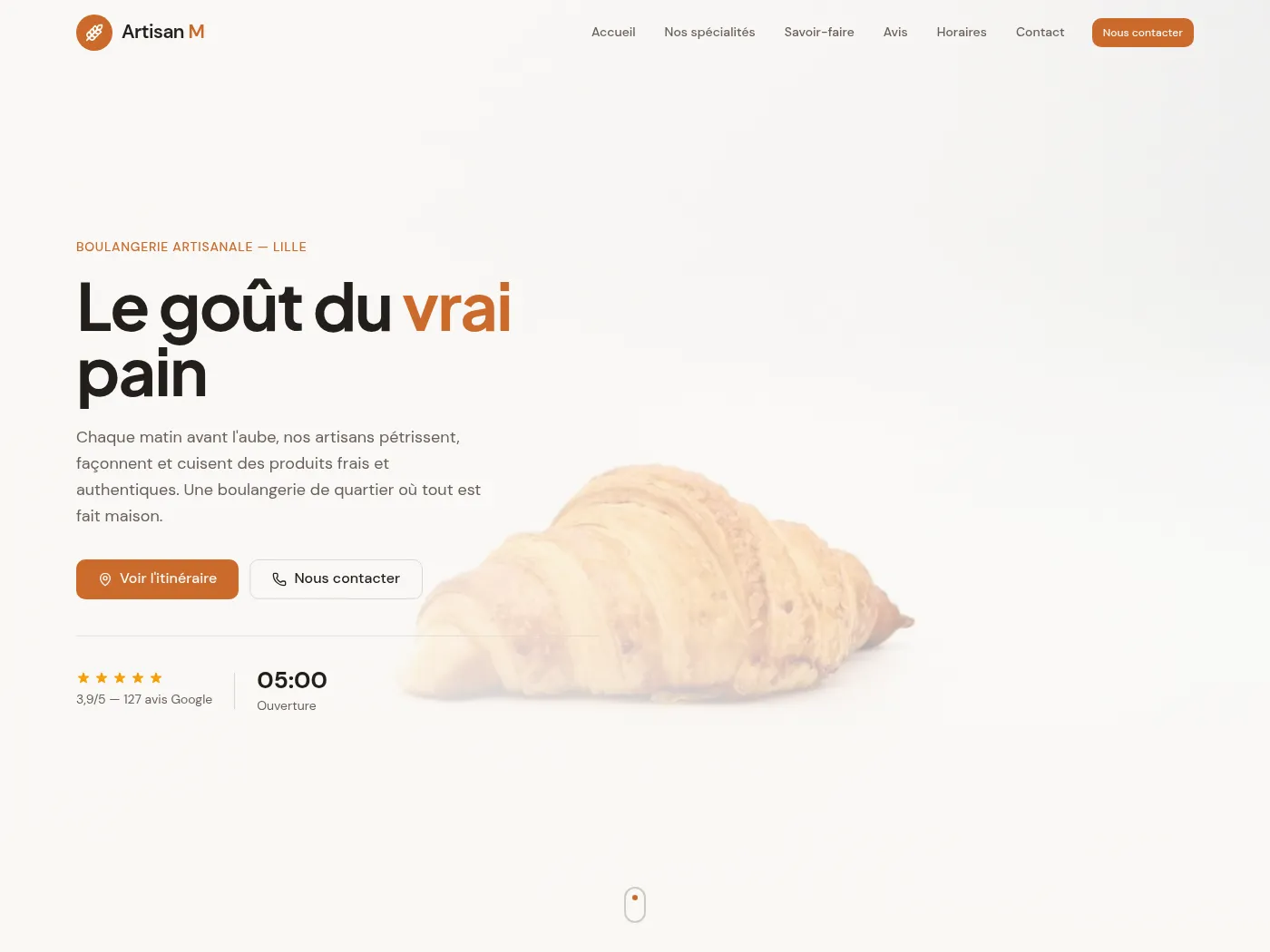Artisan M One-Page Site