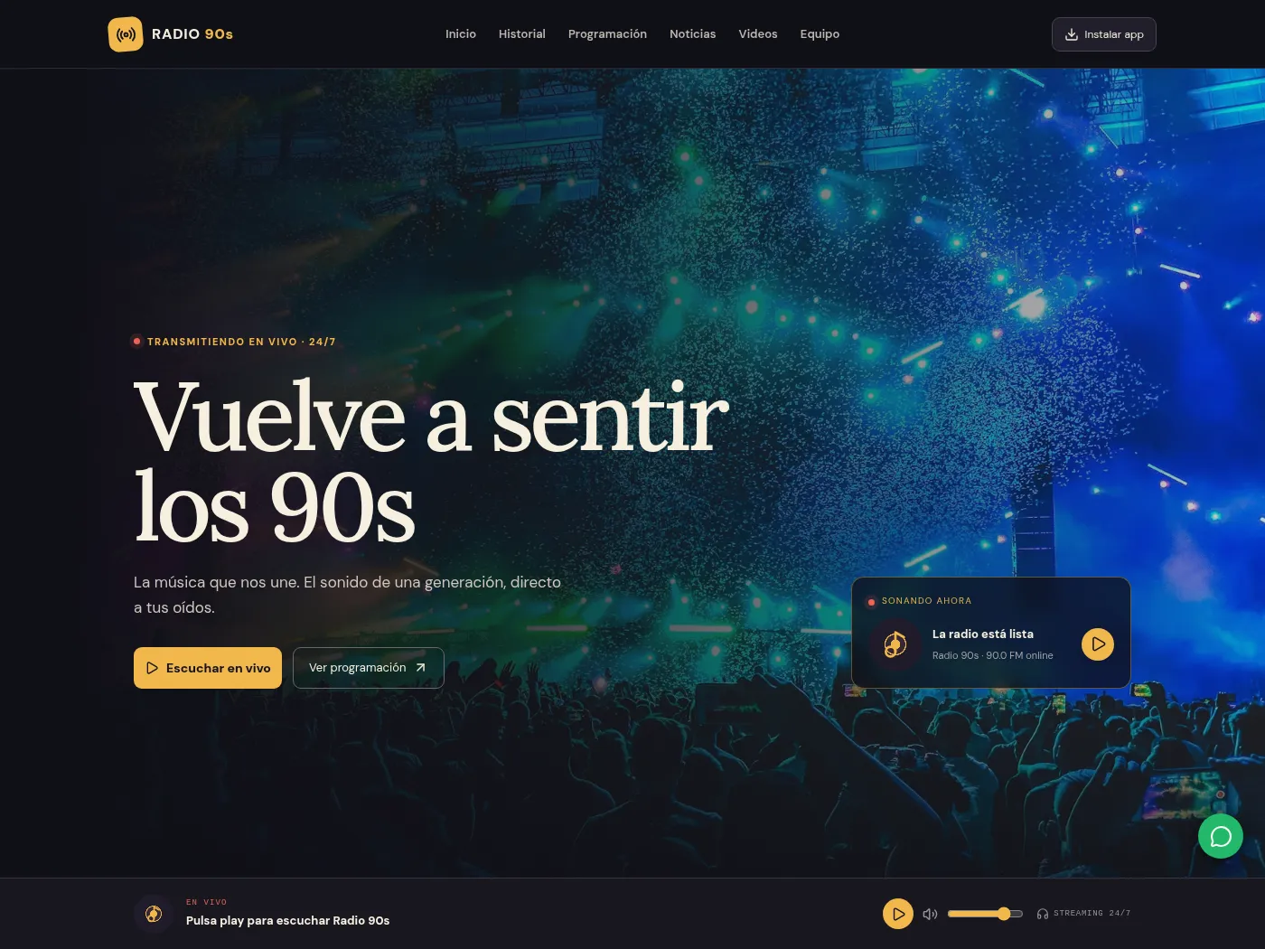 90s Radio Web Portal