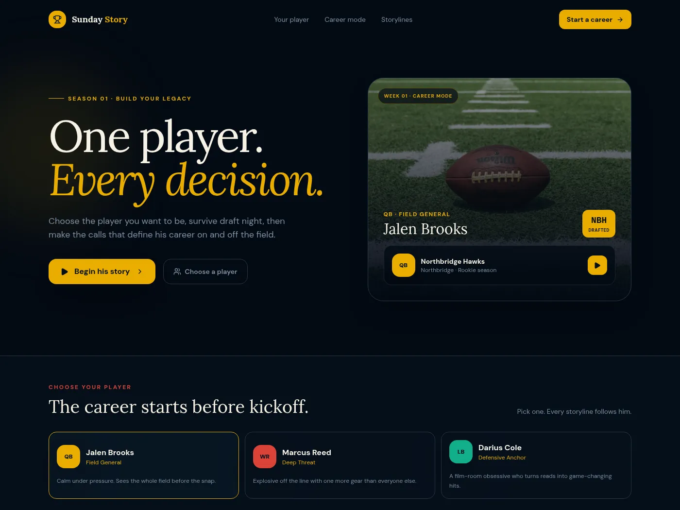 Pro Football Life Sim