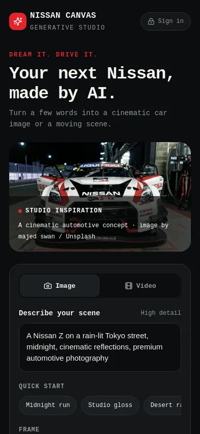 Nissan Image Creator