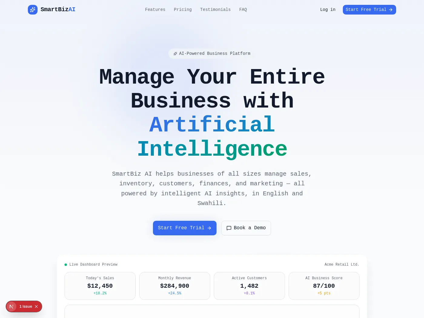 SmartBiz AI Platform