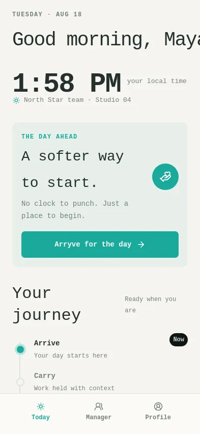 Arryve Journey App