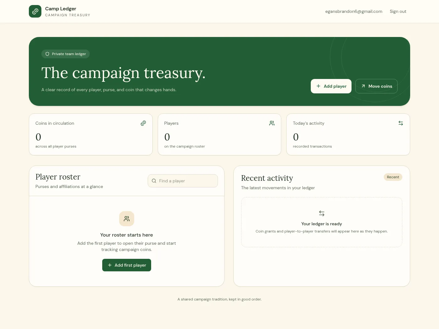 LARP Coin Manager
