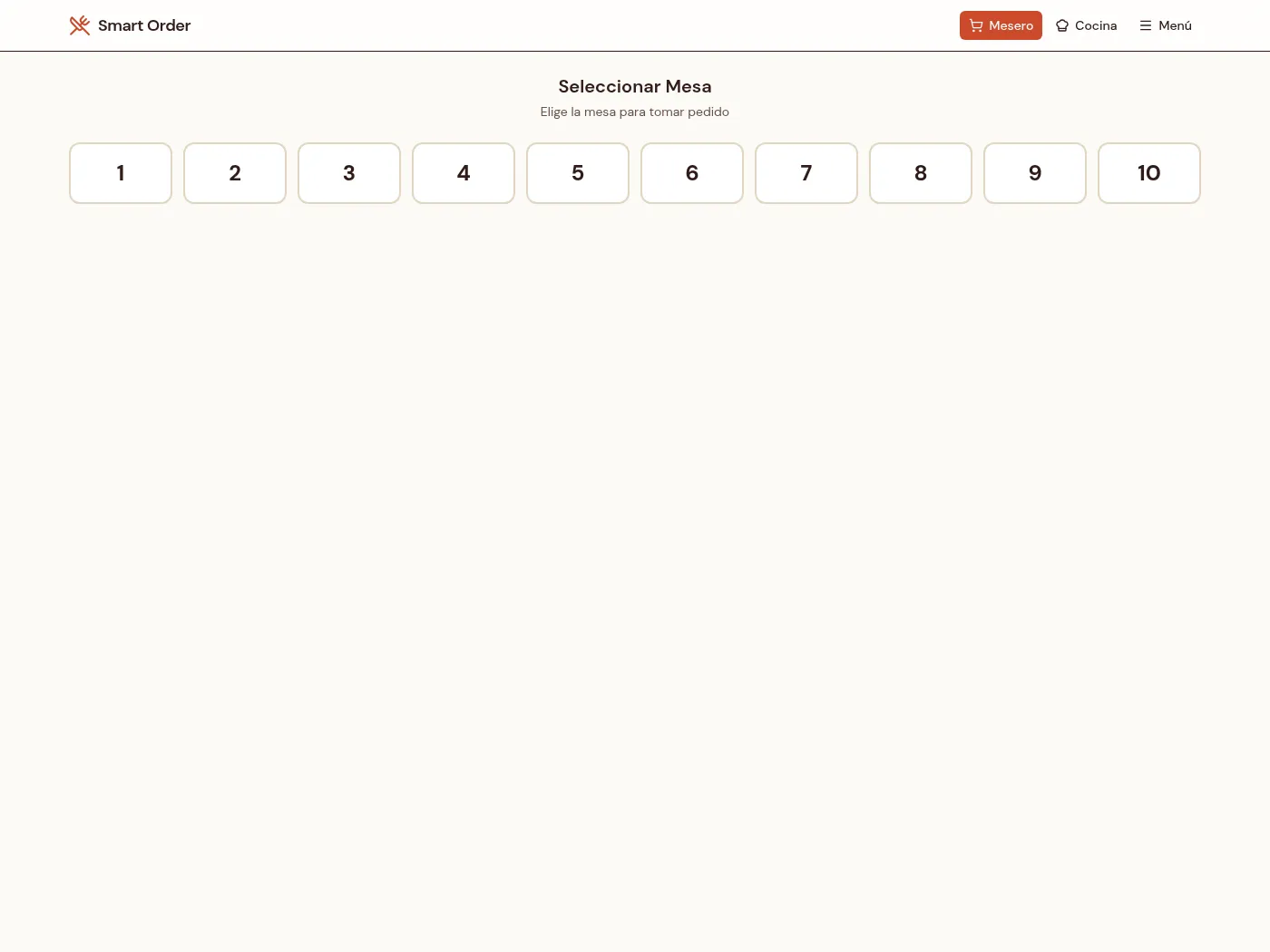 Smart Order Restaurant App