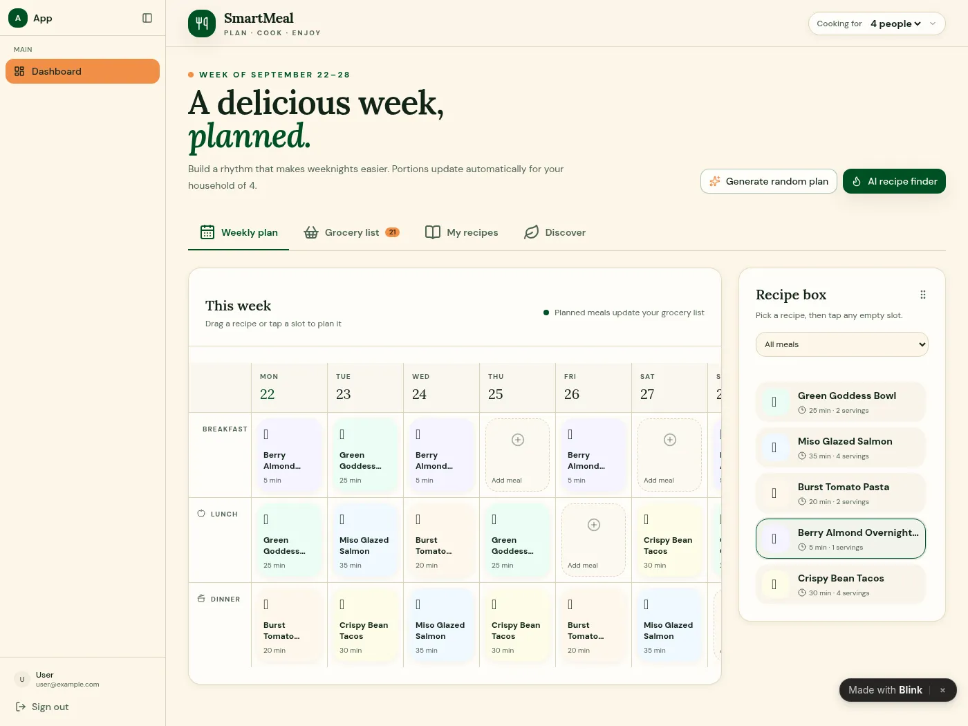 SmartMeal Planner