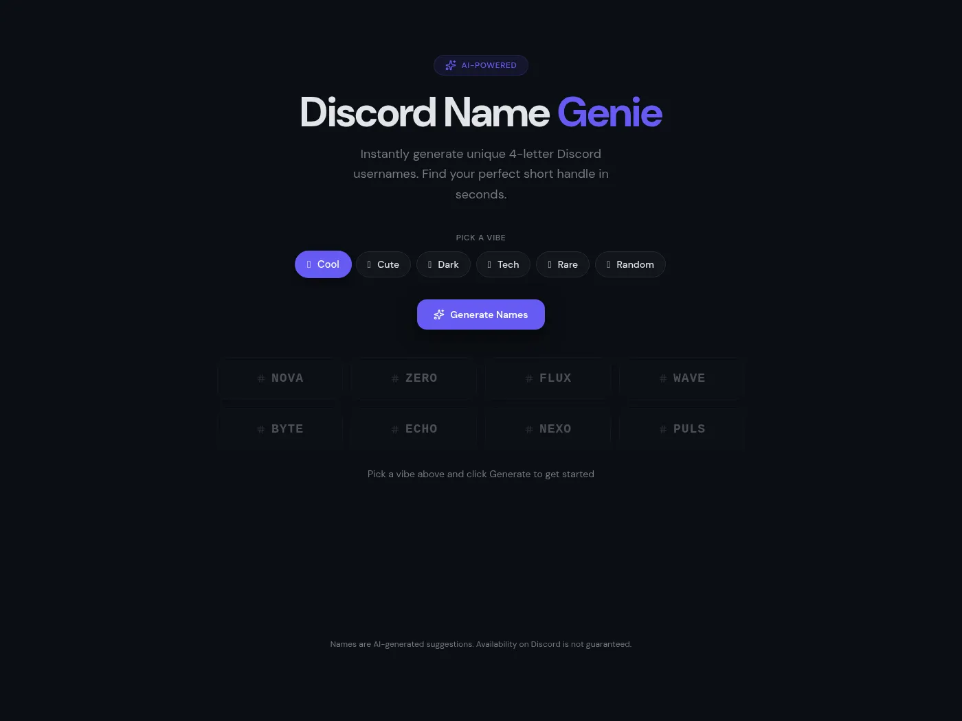 Discord Name Genie