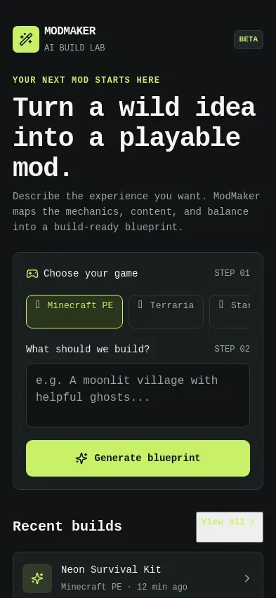 ModMaker AI App