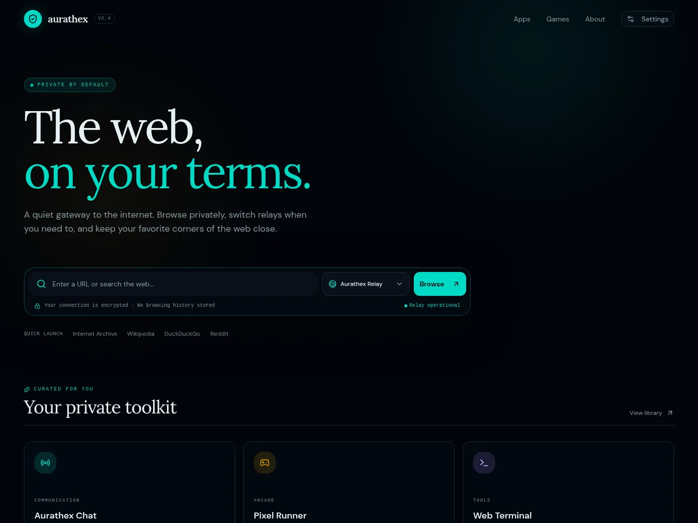 Aurathex Web Proxy Hub