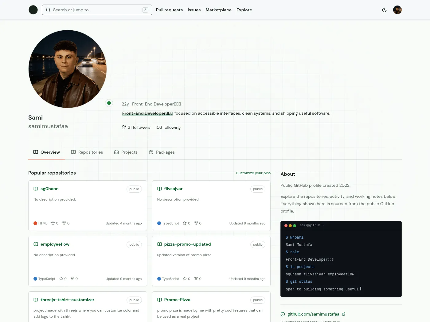 GitHub-Authentic Dev Portfolio