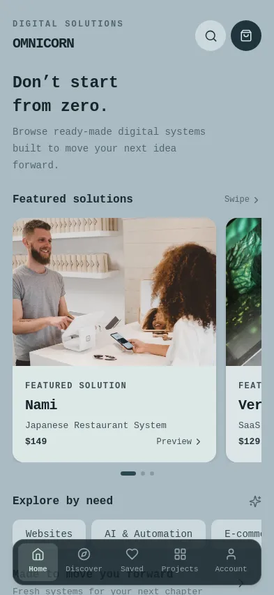 OMNICORN Mobile Commerce App