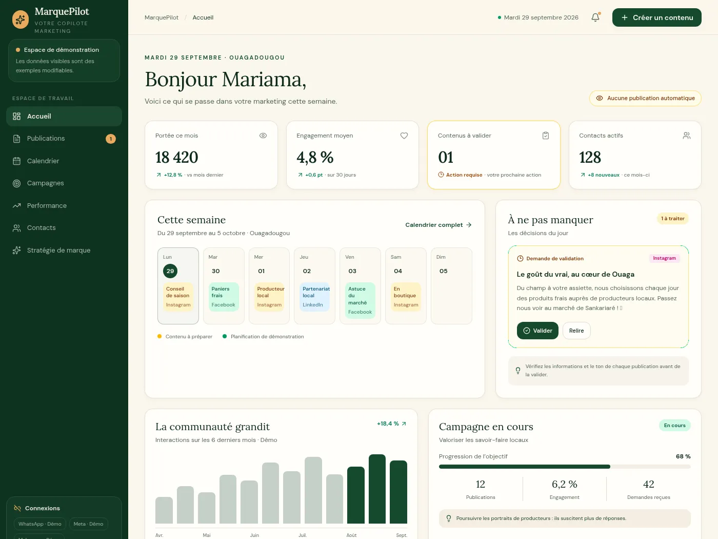 MarquePilot AI Dashboard
