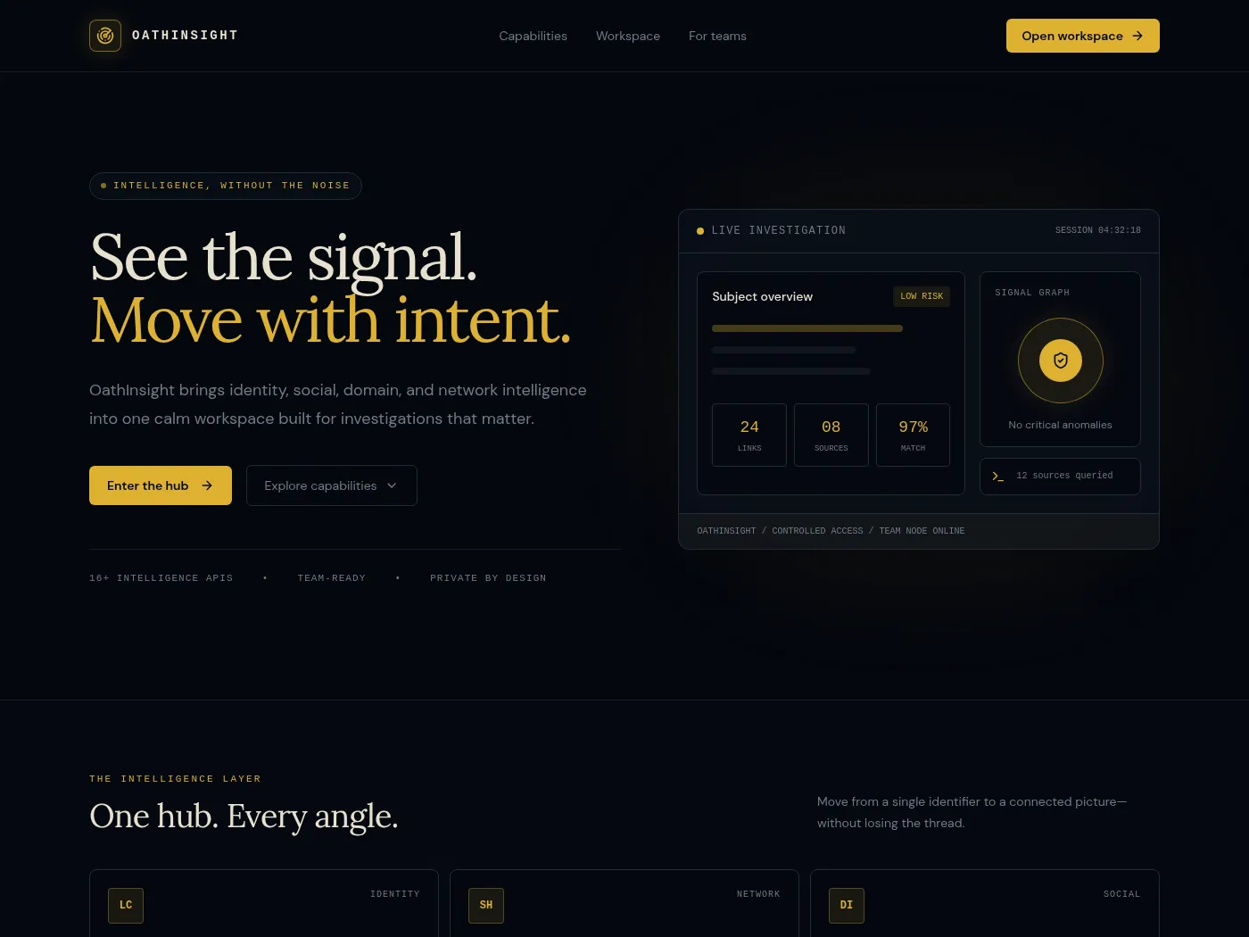 OathInsight OSINT Hub