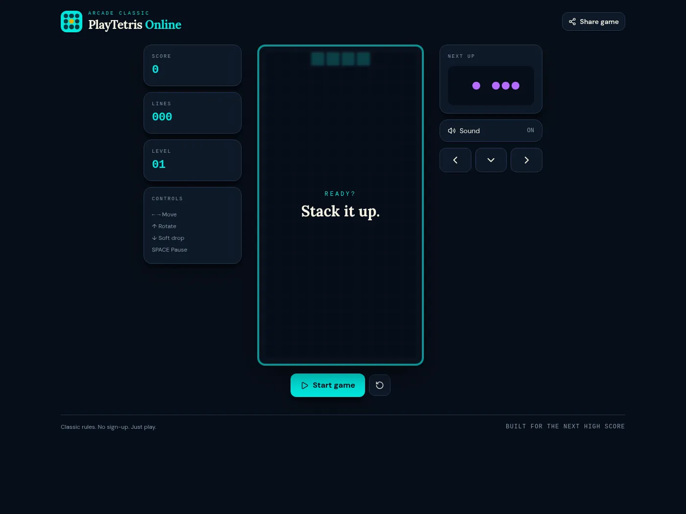 PlayTetris Online
