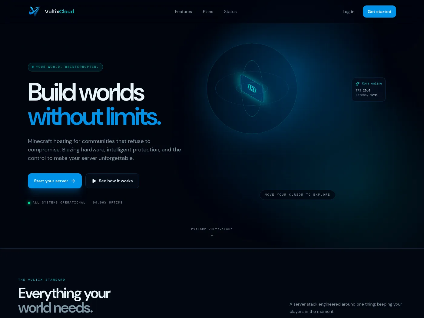 VultixCloud 3D Web