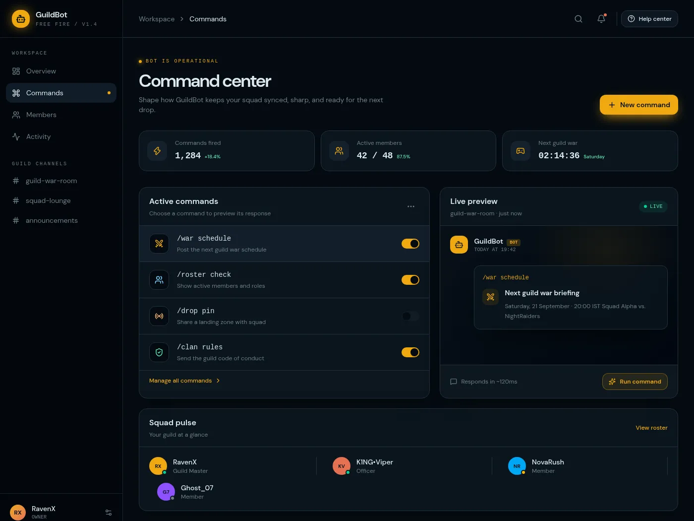 GuildBot for Free Fire