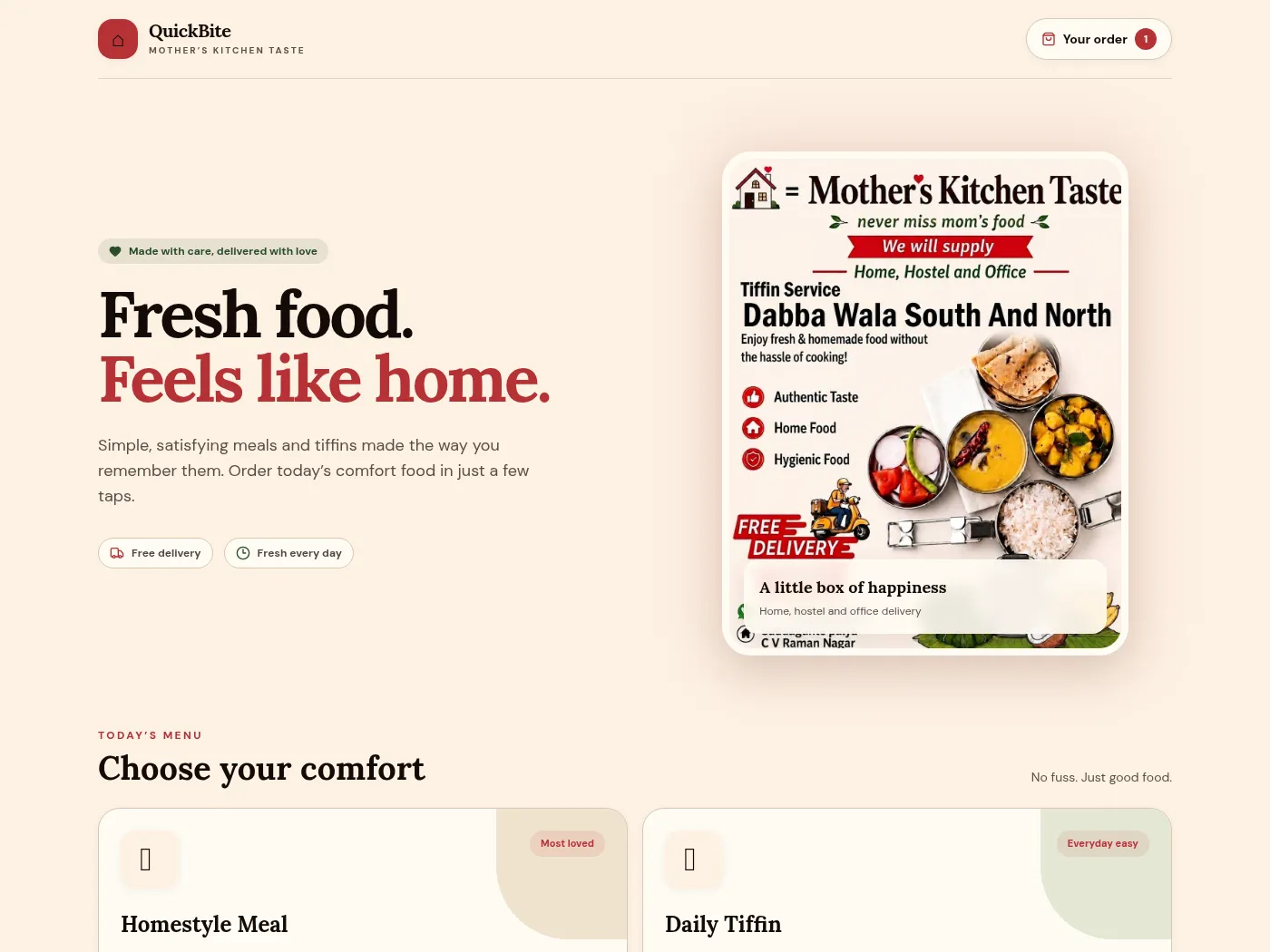 QuickBite Ordering App
