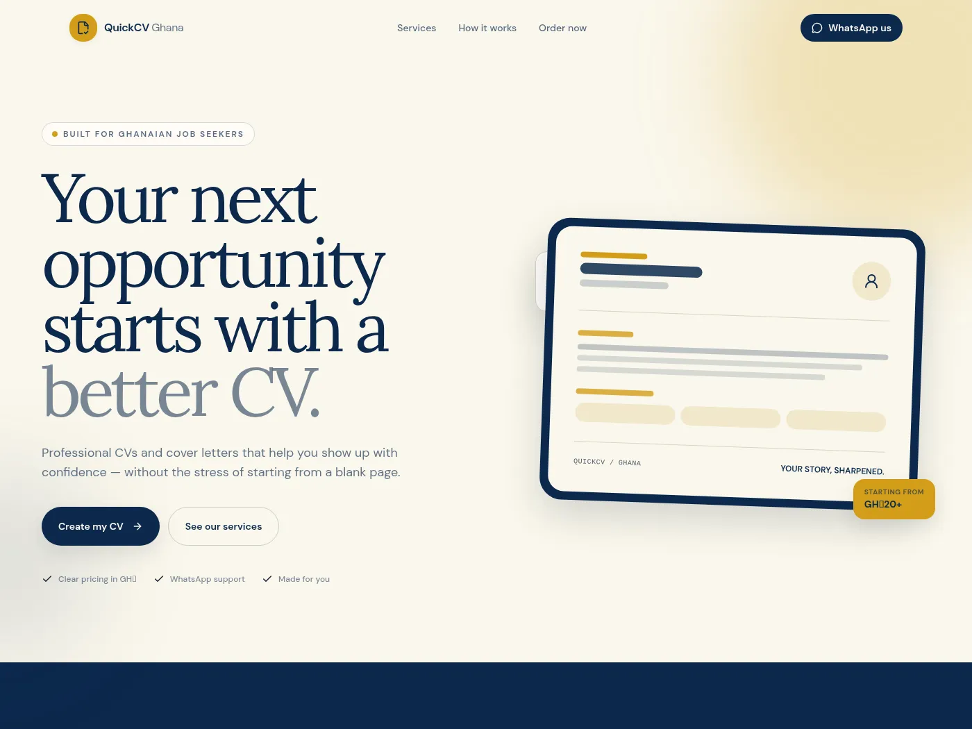 QuickCV Ghana