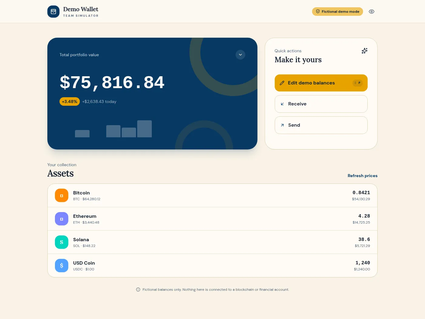 Exodus Wallet Simulator