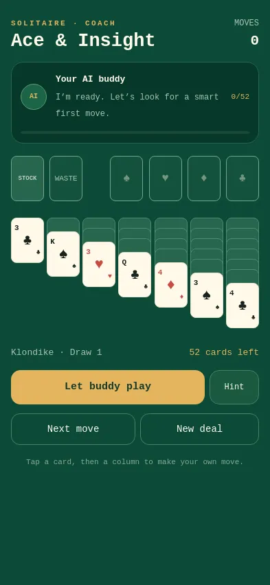 Solitaire AI Buddy