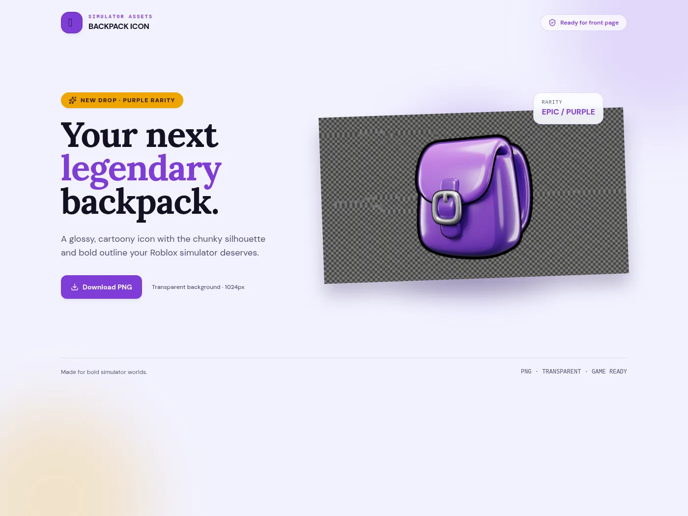 Cartoon Backpack Icon