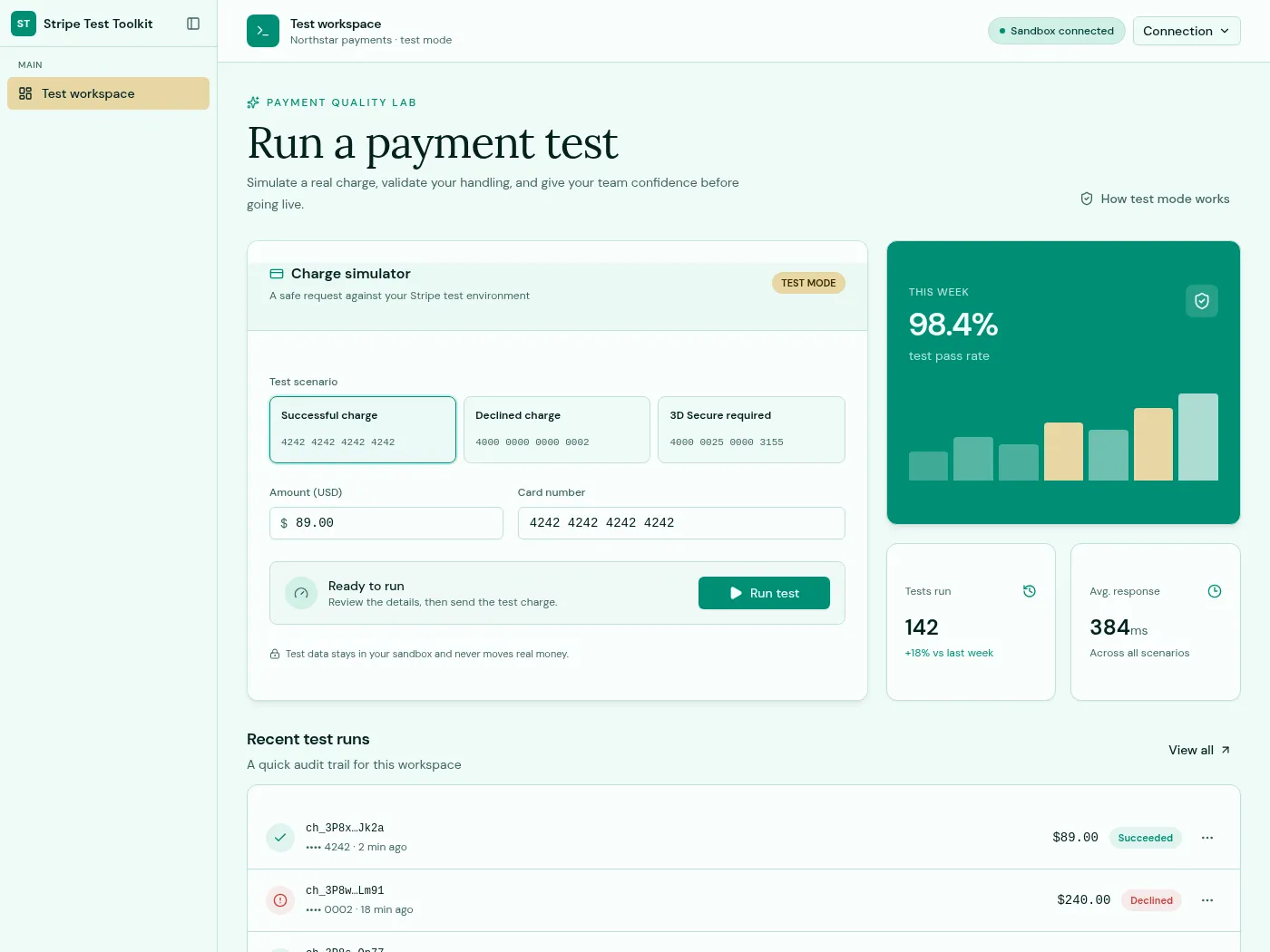 Stripe Test Toolkit